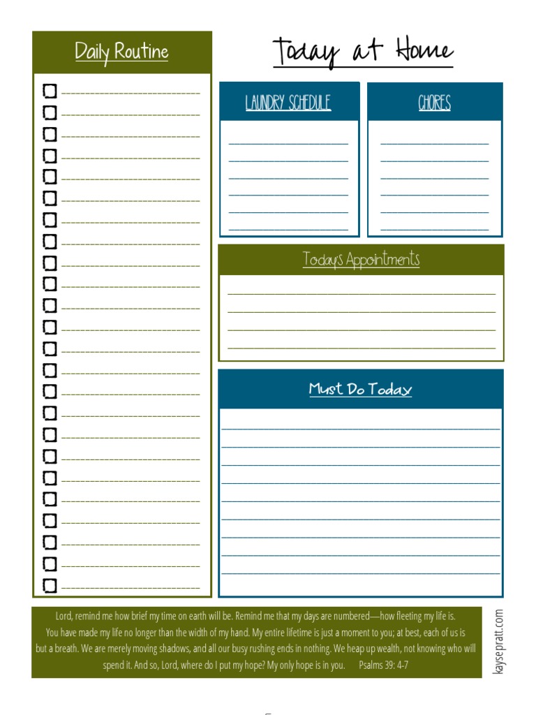 Daily Routine Blank | PDF | Career & Growth | Business