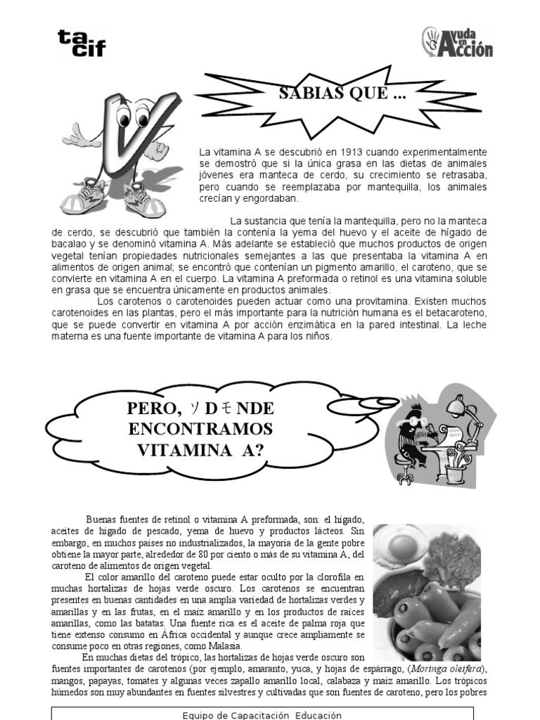 Manchas de Bitot | PDF | Vitamina a | Especialidades Medicas