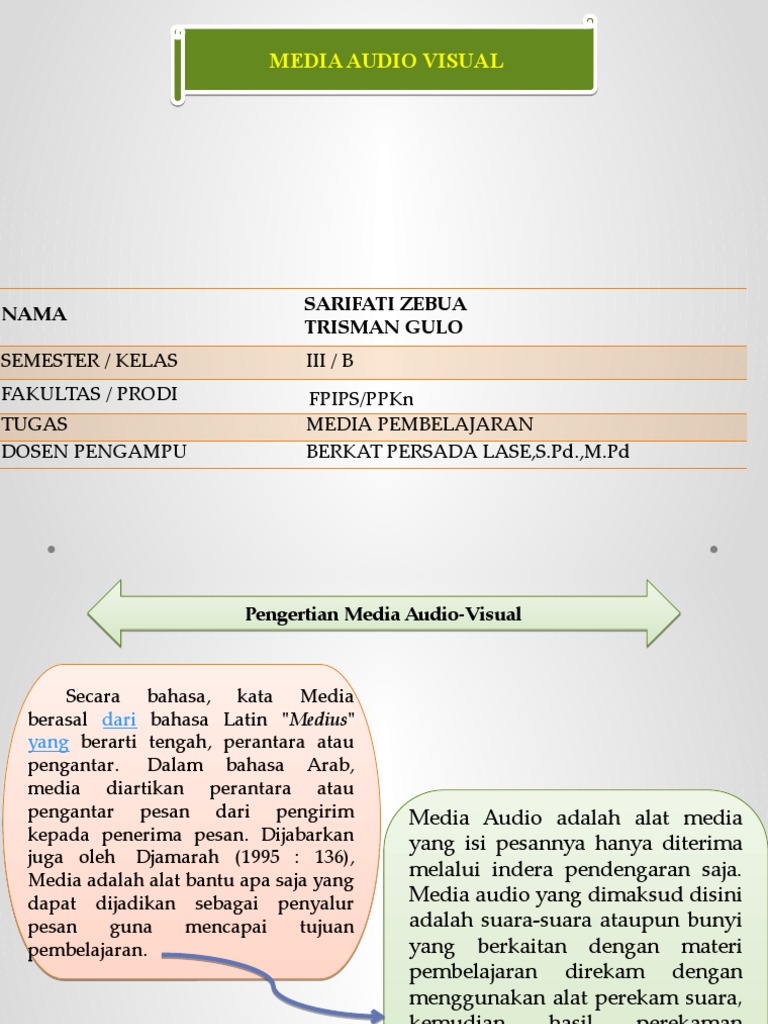 Media Audio Visual | PDF | Karier & Perkembangan | Seni & Disiplin Bahasa