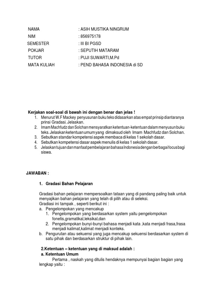 Tugas 2 Bindo Tika | PDF