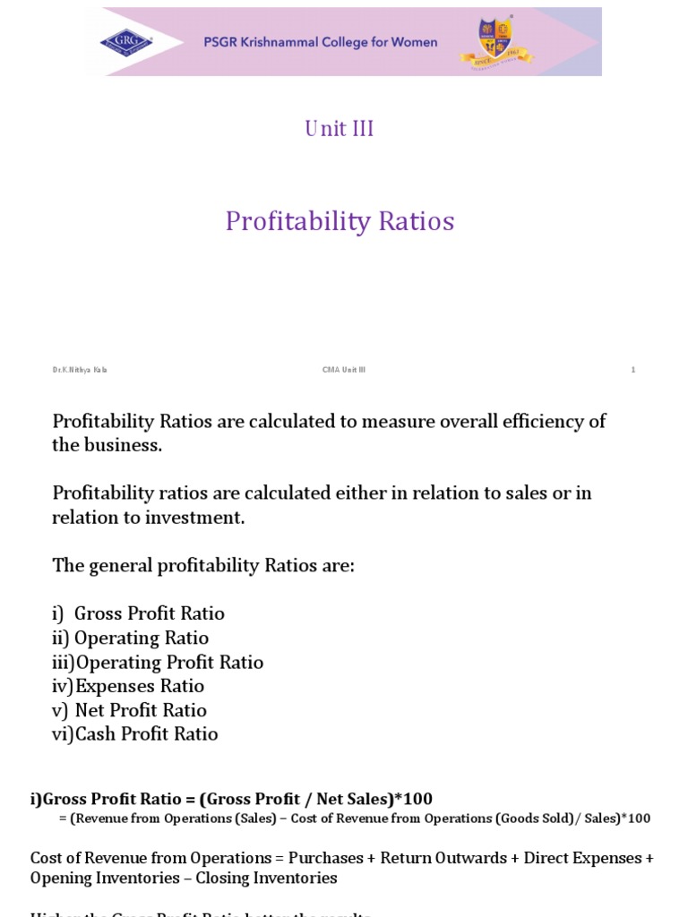 Overall Profitability Ratios | PDF | Dividend | Net Income
