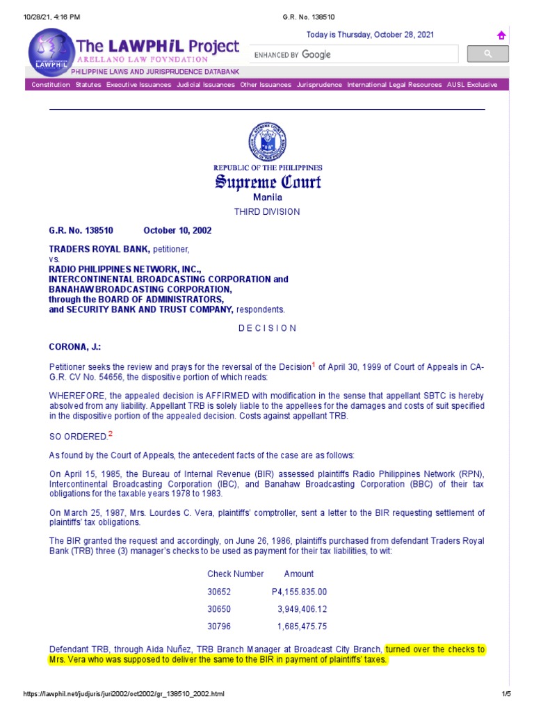 Legal Dispute: Bank Liability | PDF | Cheque | Lawsuit