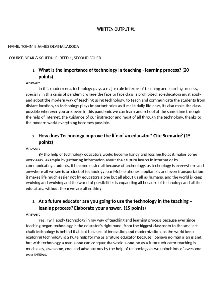 Written Output | PDF | Learning | Cognition