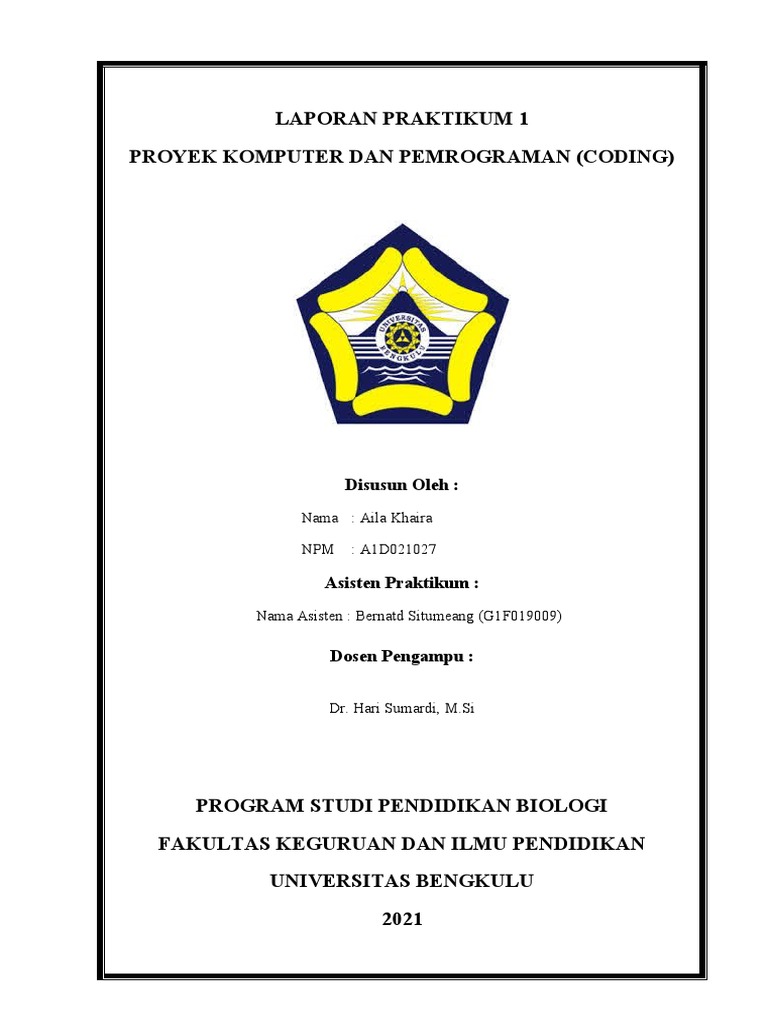 Laporan Coding 1 - Aila Khaira - A1D021027 | PDF