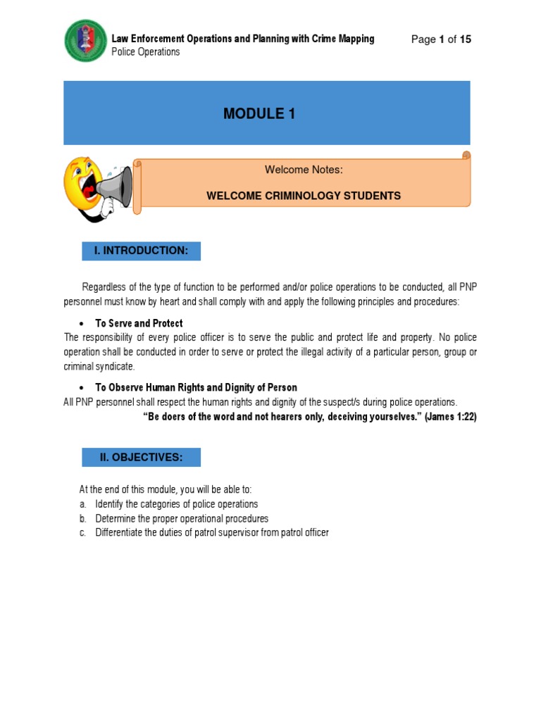 Lea 4 Module 1 | PDF | Police | Crimes