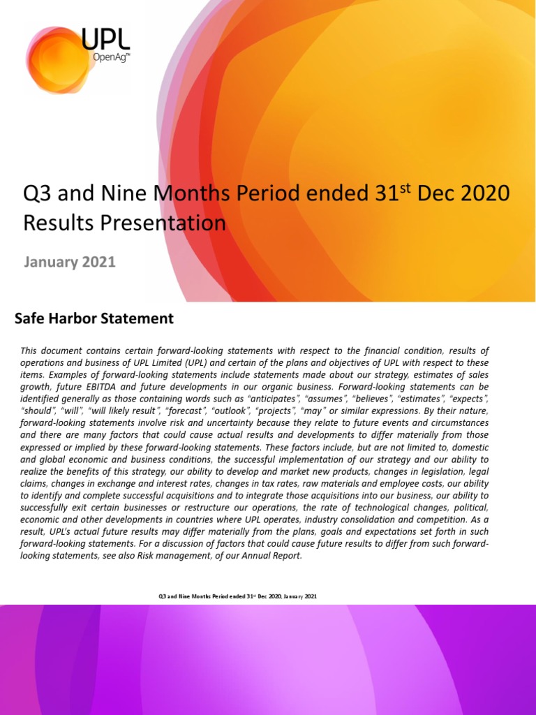 Q3 and Nine Months Period Ended 31 Dec 2020 Results Presentation | PDF ...