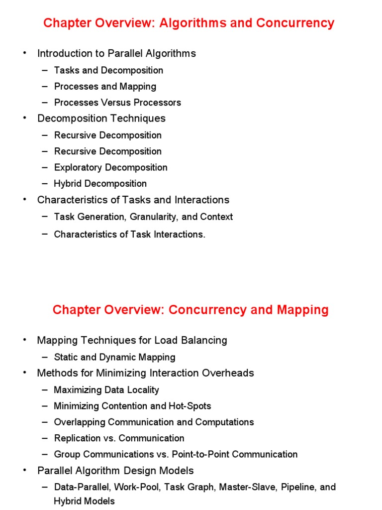 Chapter Overview Algorithms And Concurrency Introduction To Parallel Algorithms Pdf