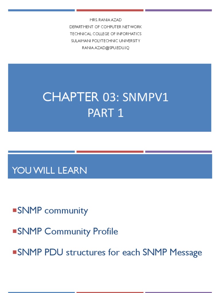 3 - SNMPv1 | PDF | Internet Protocols | Telecommunications
