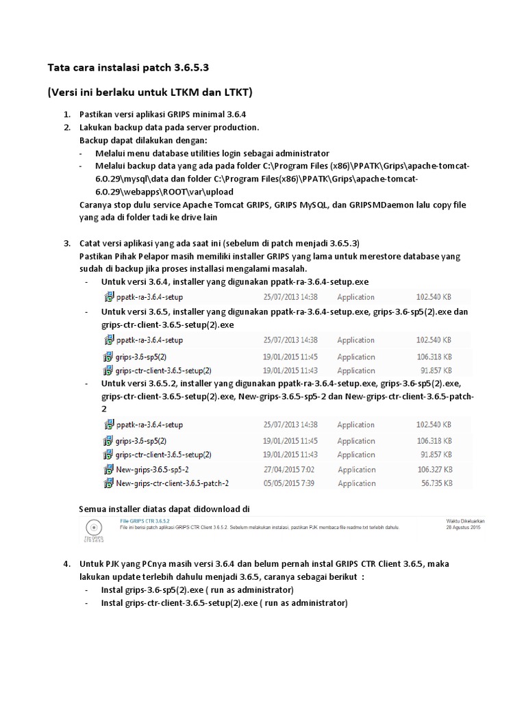 Tata Cara Instalasi Patch 3 6 5 3 Pdf
