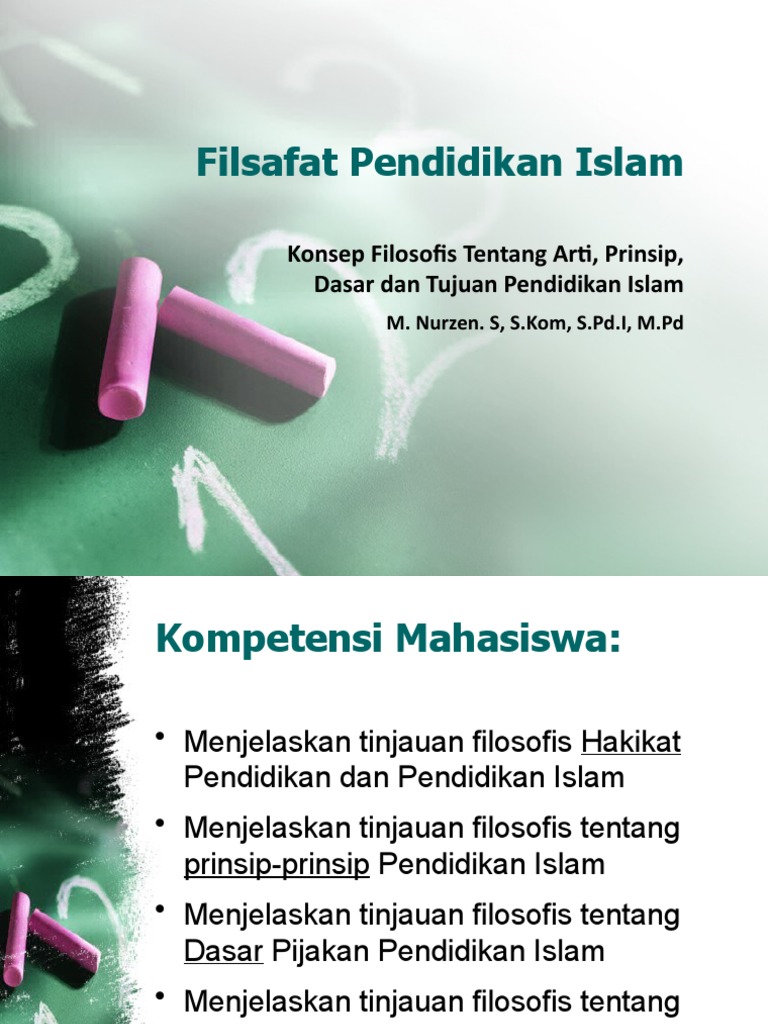 Konsep Filosofis Tentang Arti Prinsip Dasar Dan Tujuan Pendidikan Islam | PDF