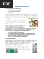 Jsa-001 Manual Handling & Heavy Lifting | PDF | Safety