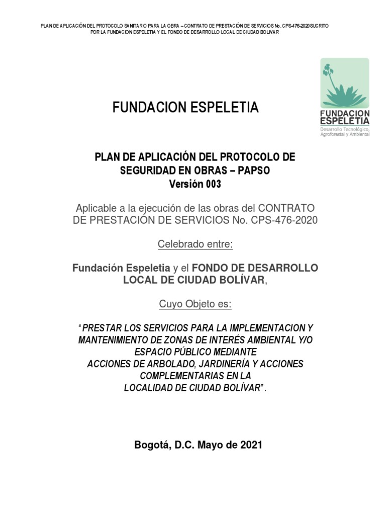 Papso Contrato Cbolivar | Descargar gratis PDF | Epidemiología | Lavado ... Papso Contrato Cbolivar | Descargar gratis PDF | Epidemiología | Lavado ...