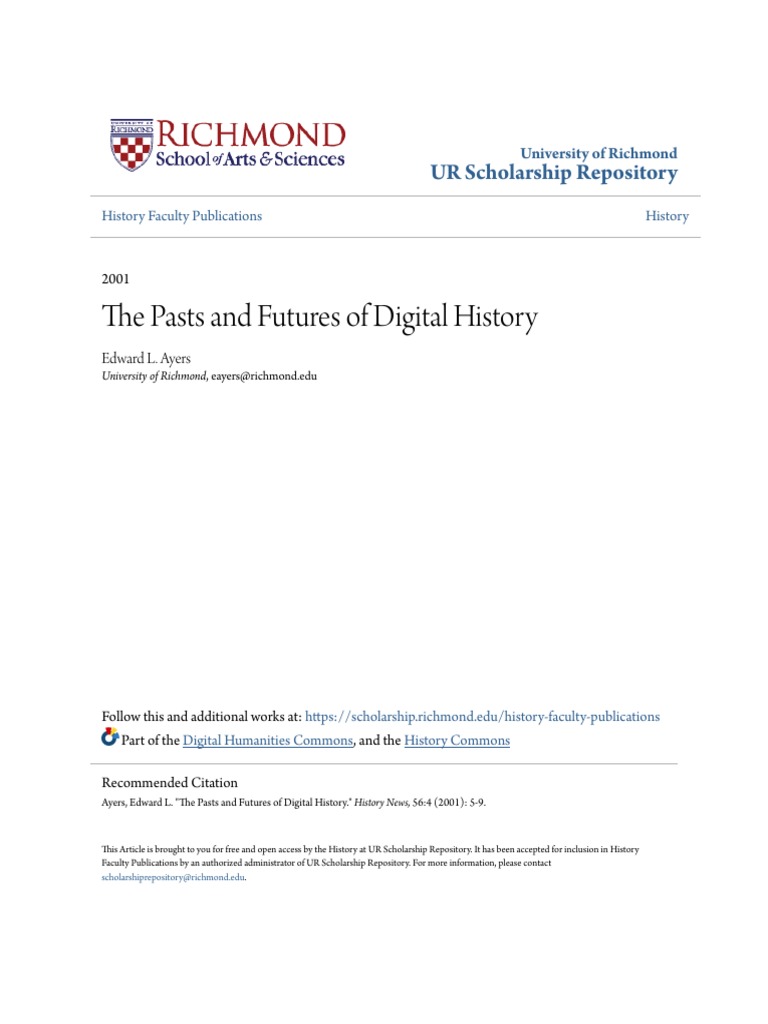 The Pasts and Futures of Digital History | PDF | Hypertext | World Wide Web