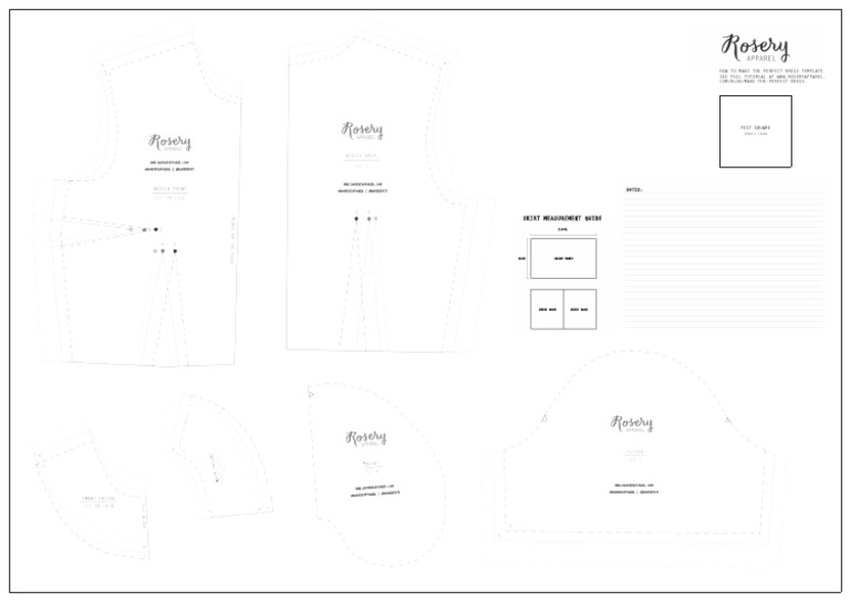 How To Make The Perfect Dress Template - Rosery Apparel (Updated) | PDF