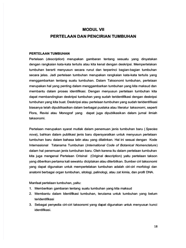 7pencirian Dan Pertelaan Tumbuhan | PDF