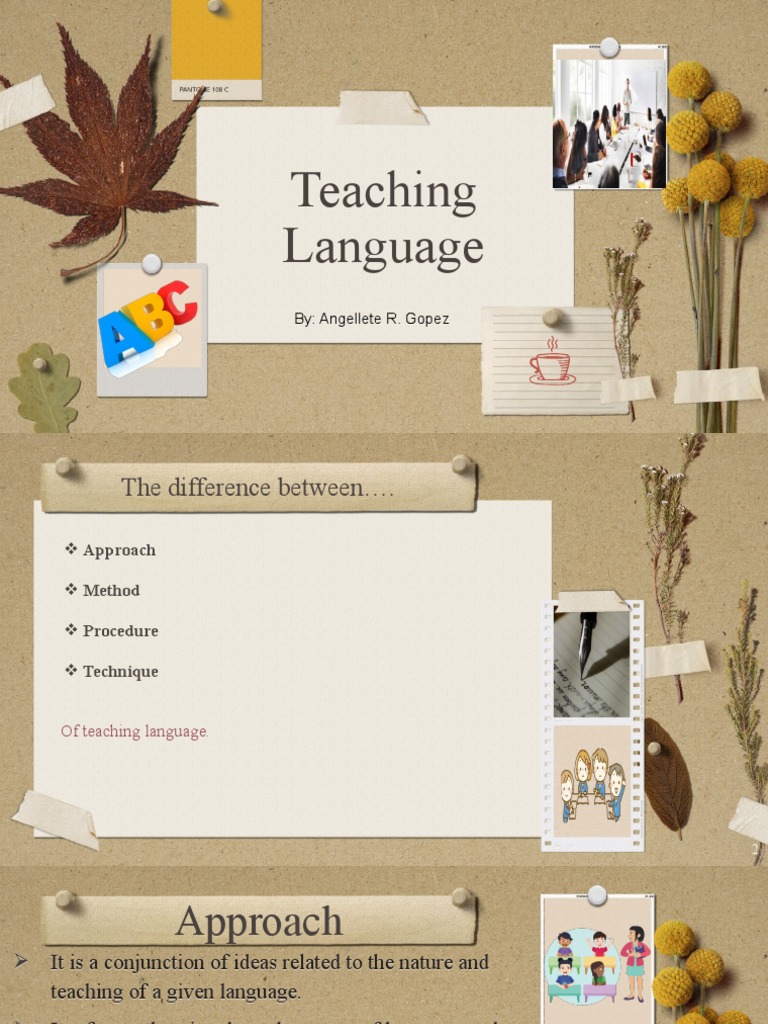 Methods, Procedure and Technique of Teaching Language | PDF | Language ...