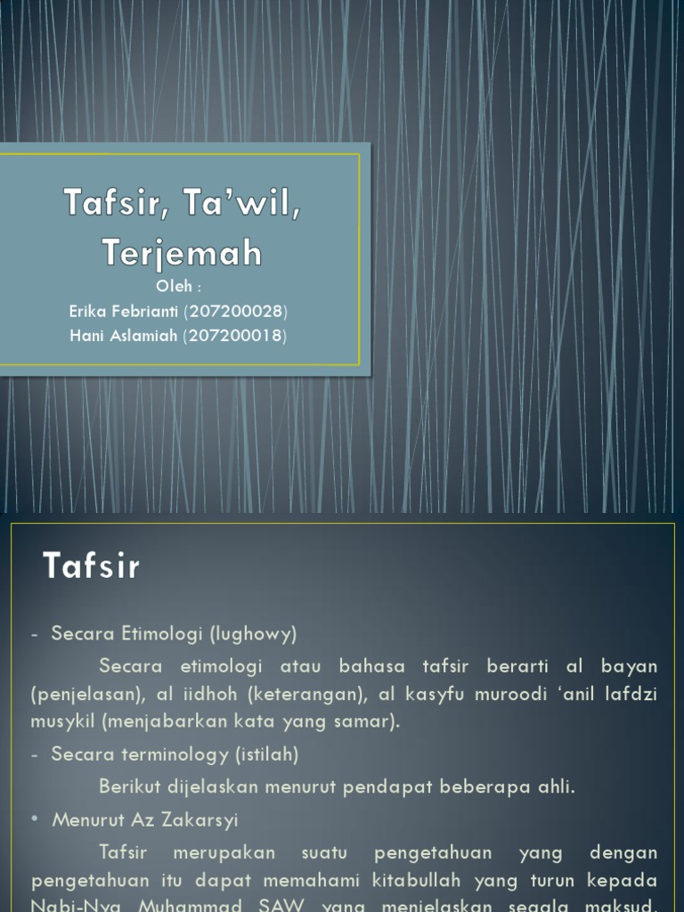 Kel 1 Tafsir Ta Wil Terjemah Pdf