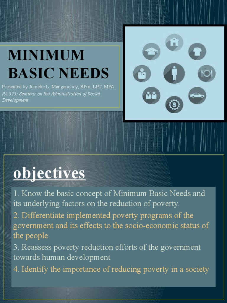 Minimum Basic Needs Approach | PDF | Basic Needs | Supplemental ...