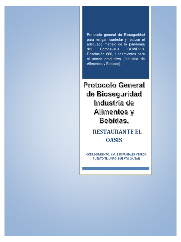 Protocolo Restaurante PDF | PDF | Lavado de manos | Residuos