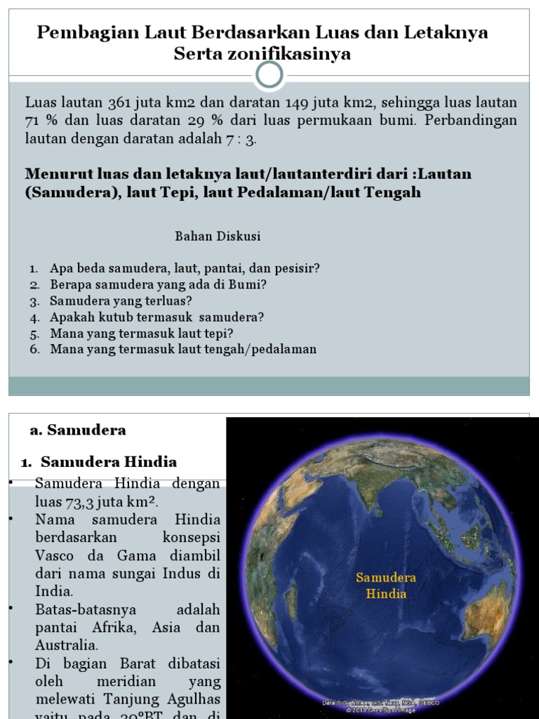Luas dan Pembagian Lautan di Bumi | PDF