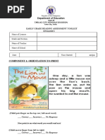 English 1 EGRA Reading Pre Assessment Material 1 | PDF | Cognition ...