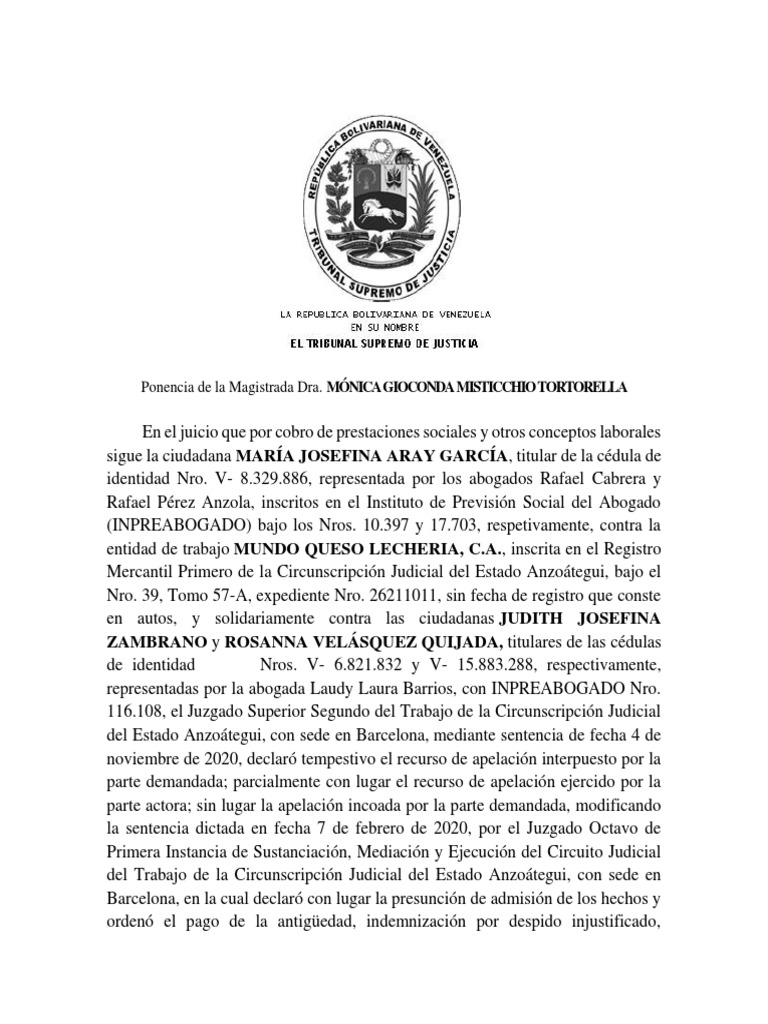 Sentencia Pago de Obligaciones Salariales en $ | PDF | Sentencia (ley ...