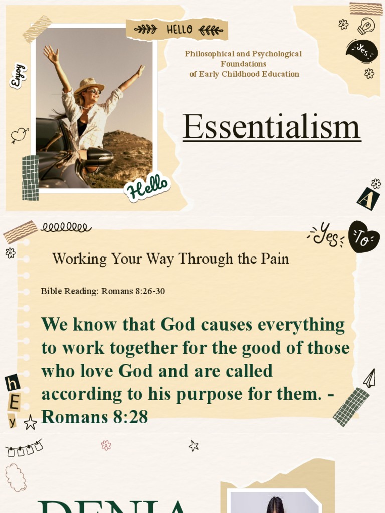 Essentialism: Philosophical and Psychological Foundations of Early ...