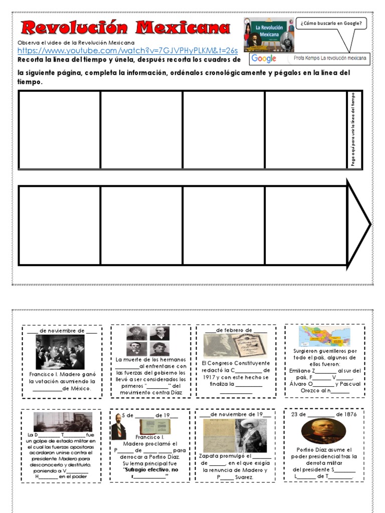 Actividad Revolución Mexicana - Profa. Kempis | PDF | revolución mejicana | Militares de mexico