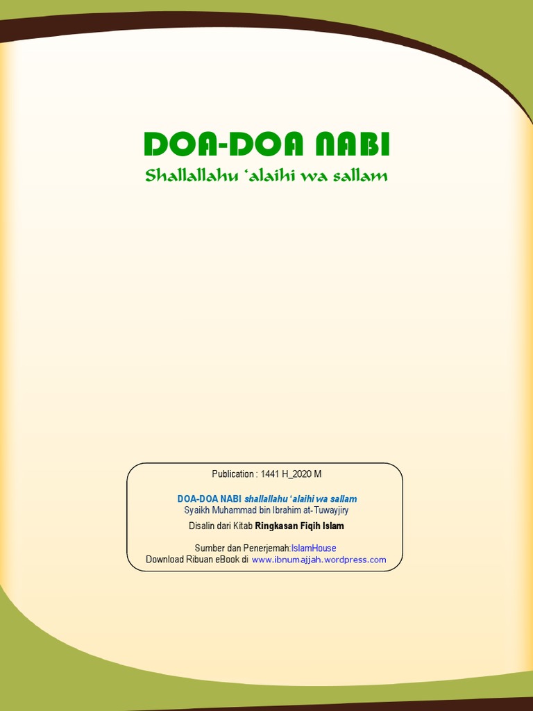 Doa-Doa Nabi Muhammad صلى الله عليه وسلم | PDF | Semitic Words And ...