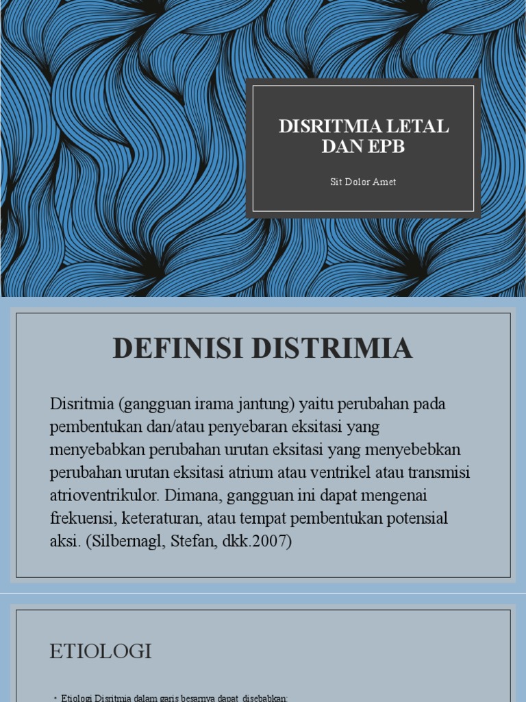 DISRITMIA LETAL DAN EPB Kel 4 | PDF