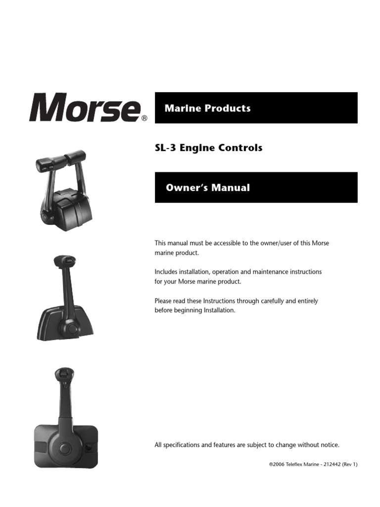 Teleflex sl3 | PDF | Switch | Throttle