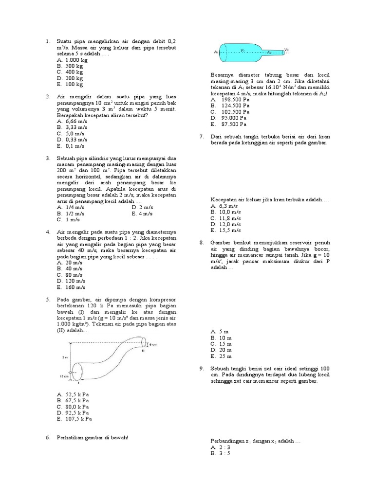 Soal Fluida Dinamis | PDF