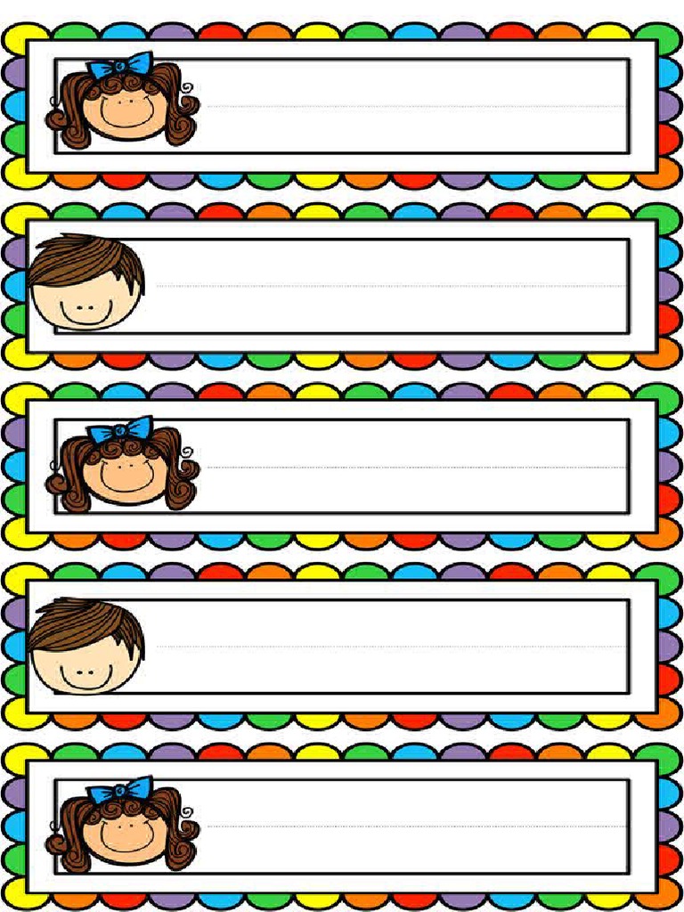 Name Tag - Boys and Girl | PDF