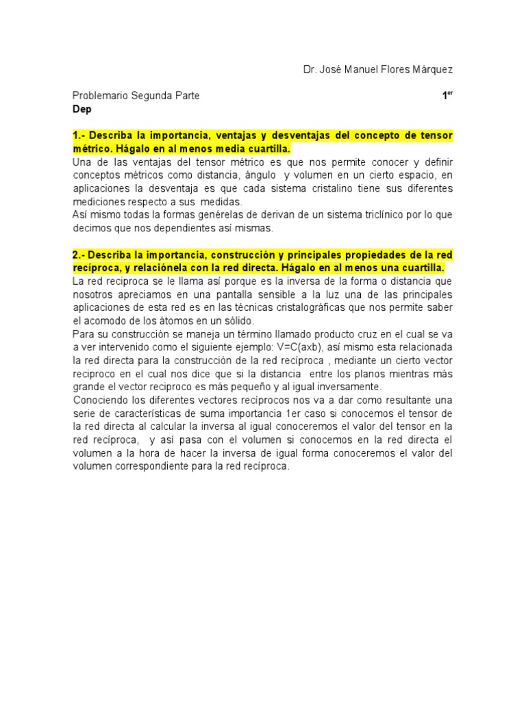 03 Problemario p2 1er Dep Cyd A20 | PDF