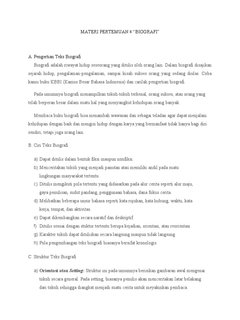 Materi Teks Biografi Pdf