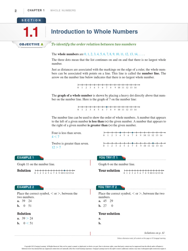 1 Whole Numbers | PDF | Copyright | E Books