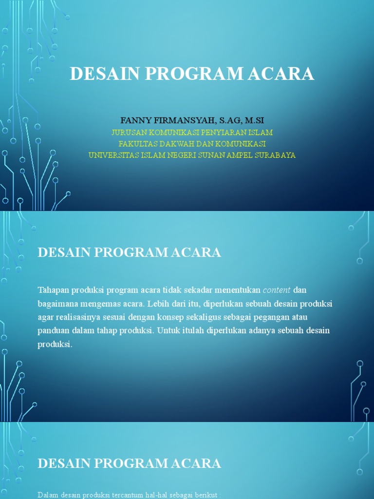 Desain Program Acara | PDF