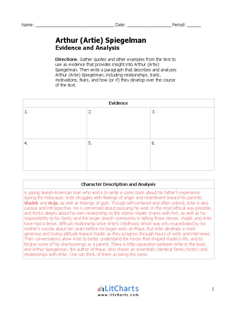 Maus - Character Analysis | PDF
