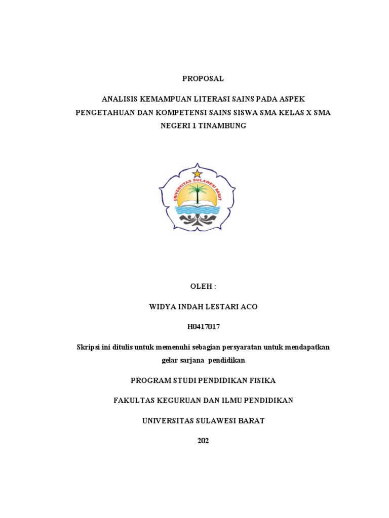 Bab 1-3 Proposal Widya Indah Lestari Aco | PDF