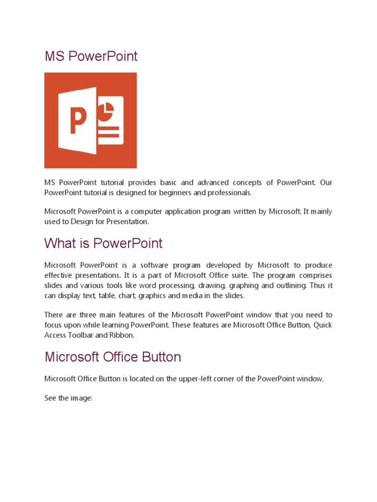 MS PowerPoint Module 4 | PDF | Microsoft Power Point | Cursor (User Interface)