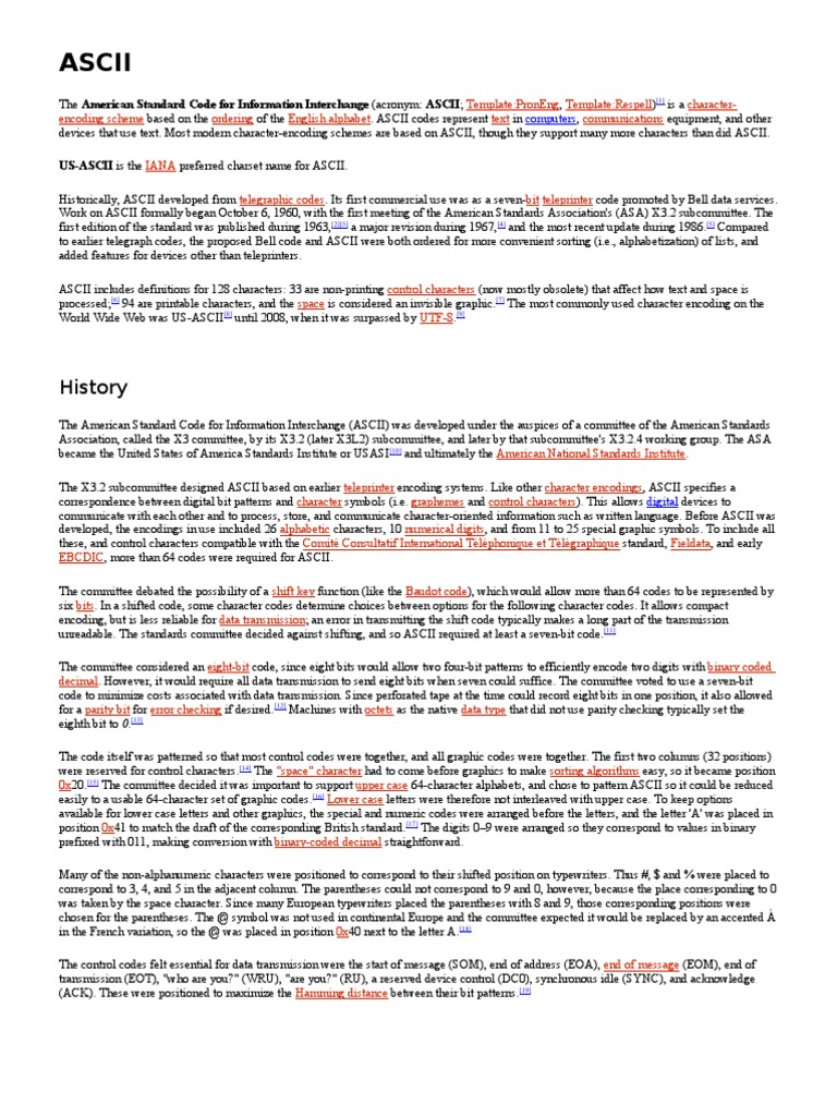 A Standard History: The Development of ASCII and its Role in Early ...