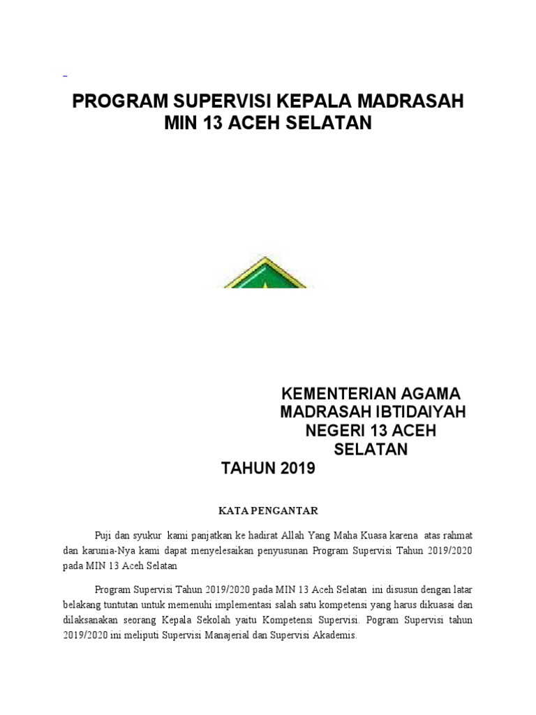 Program Supervisi | PDF