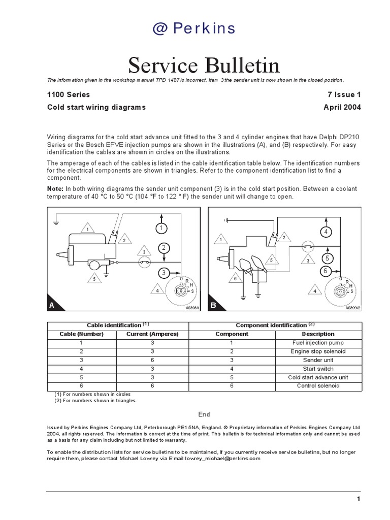 Cold Start Wiring Diagrams | PDF | Engine Technology | Rotating Machines