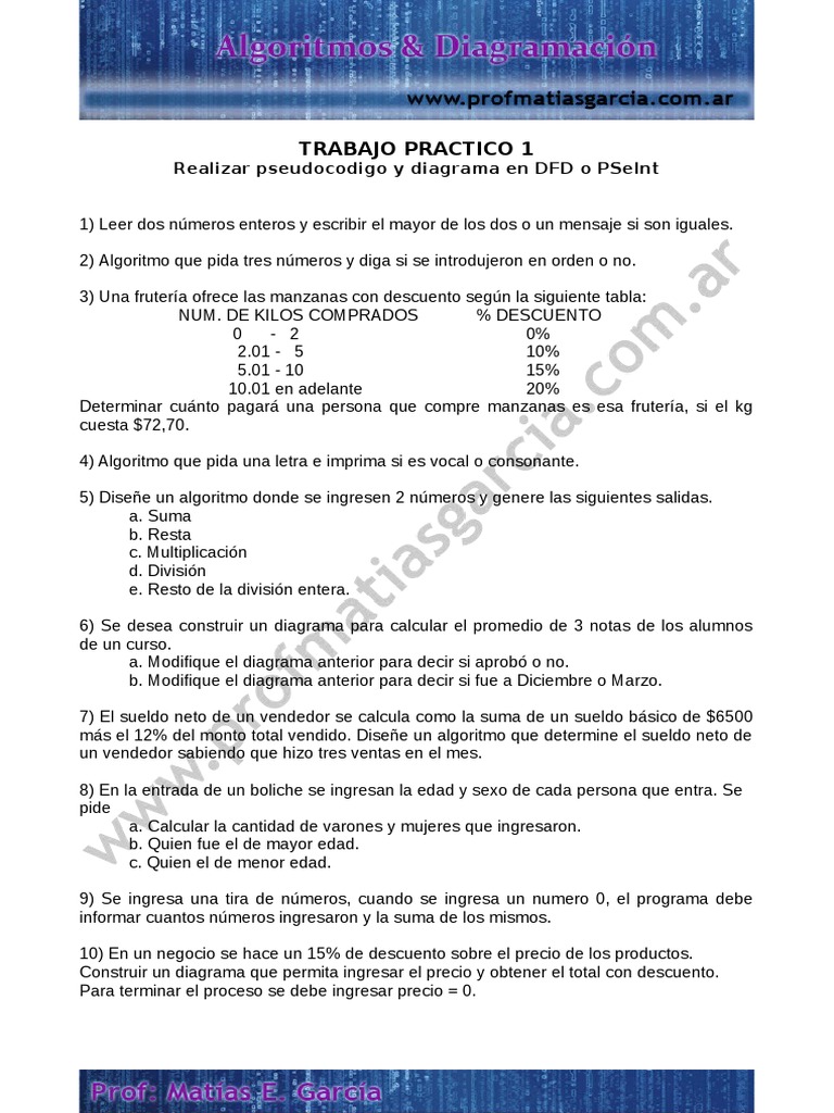 Algoritmos TP1 | PDF | Algoritmos