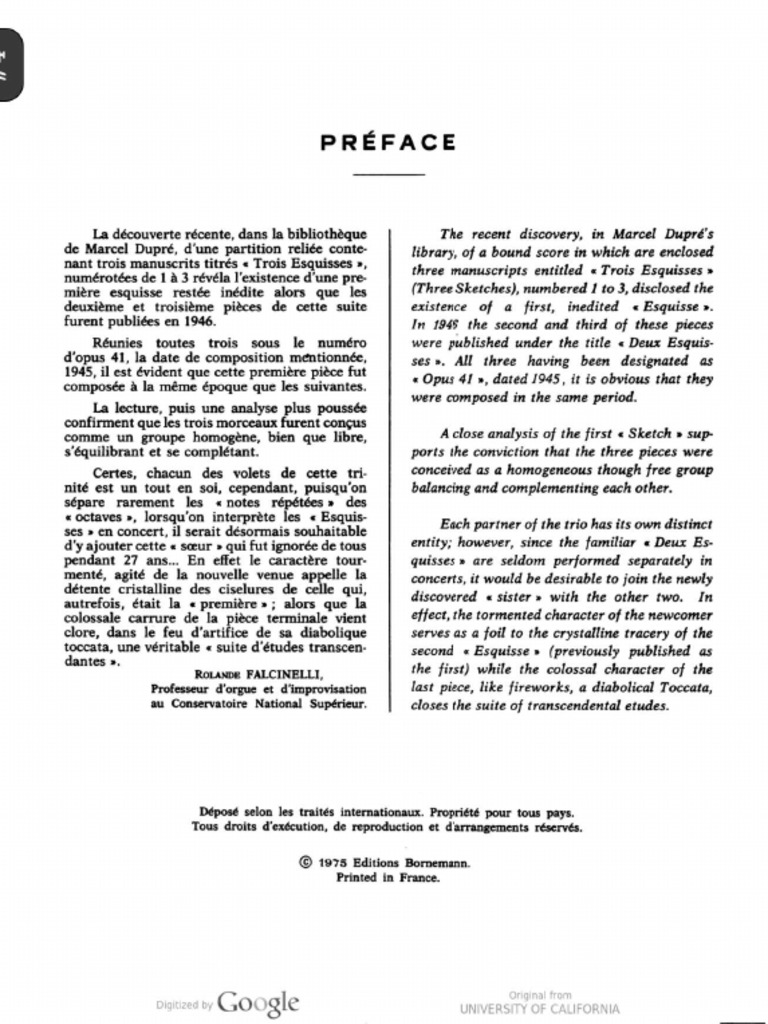 Marcel Dupré Esquisses | PDF