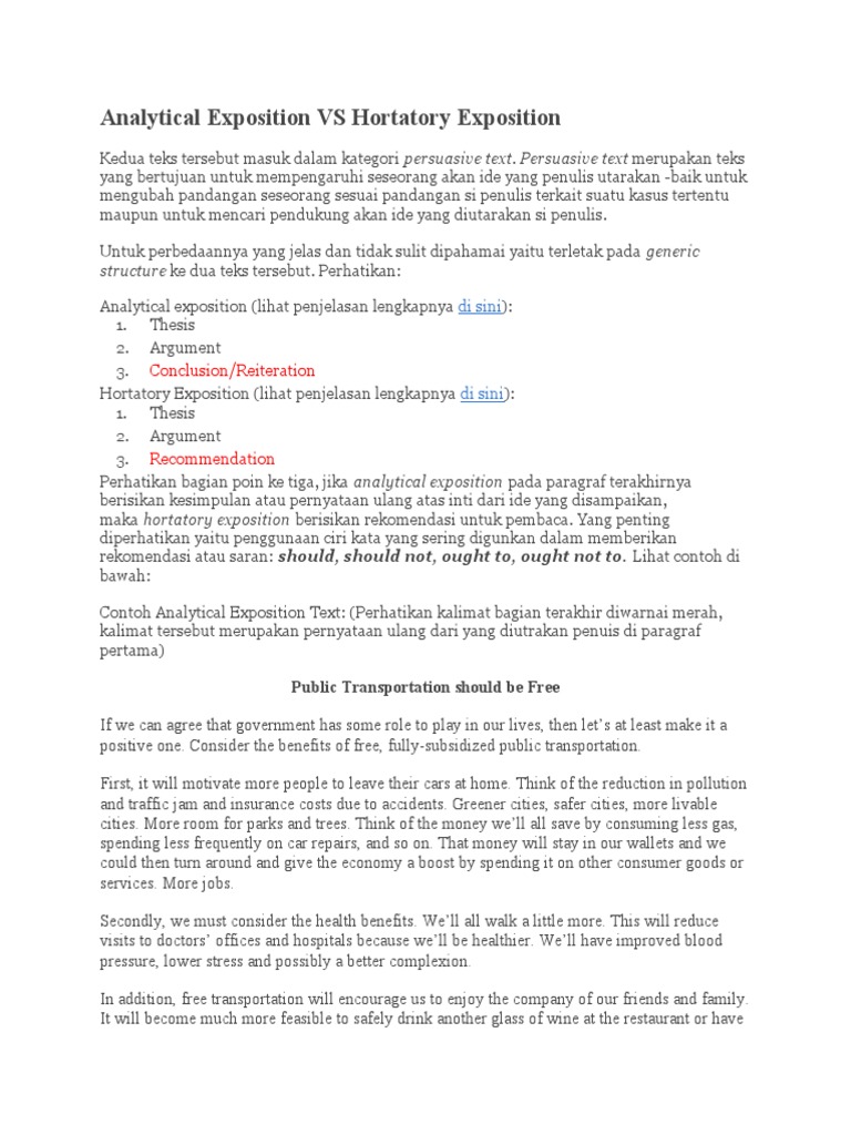 Analytical Exposition Vs Hortatory Exposition | PDF | Organic Farming | Agriculture