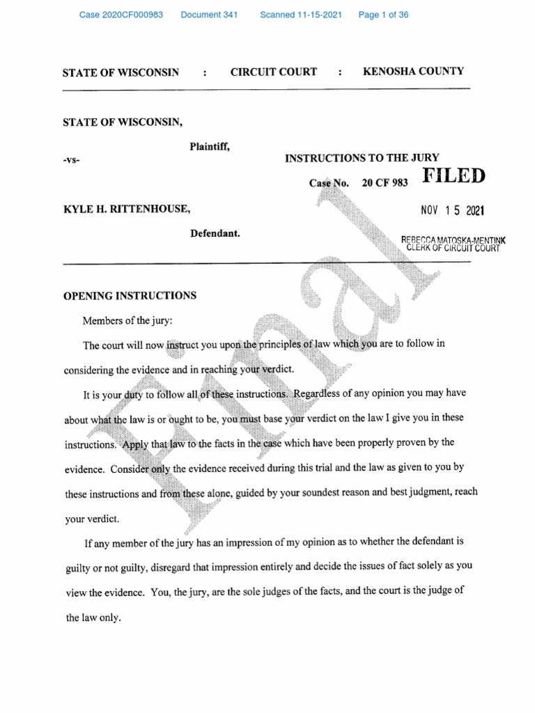 Case 2020CF000983 Document 341 | PDF | Legal Procedure