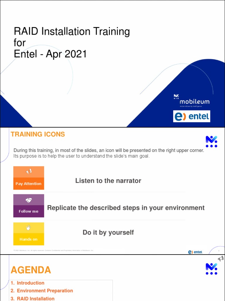 Entel - RAID Integrator Training - Day 1 Installation | PDF | Databases | Operating System