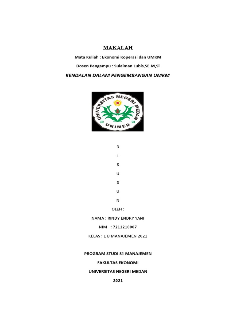 Makalah Ekonomi Koperasi Dan Umkm Pertemuan 11 Pdf 