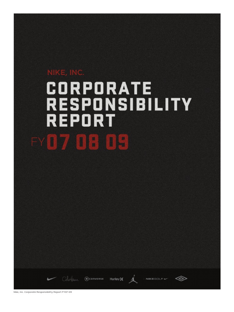 NIKE | PDF | Corporate Social Responsibility | Nike